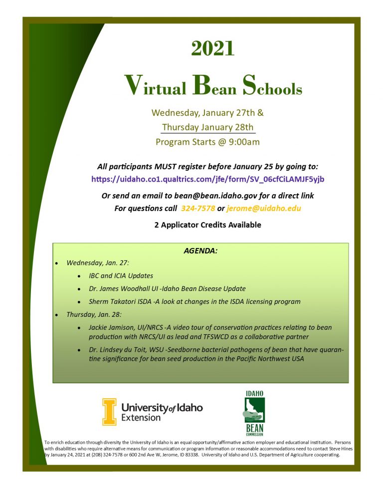 2021 Virtual Bean School, cont. | Bean Commission